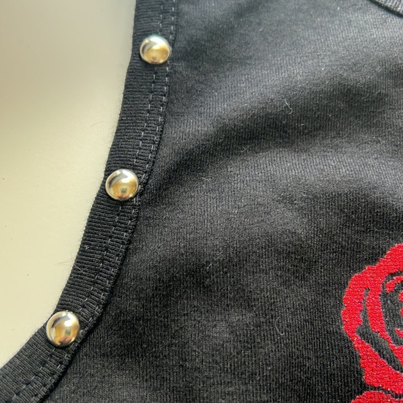 Tops | Guns N Roses Tank Top Glitter Accents And Round Dome Studs ...